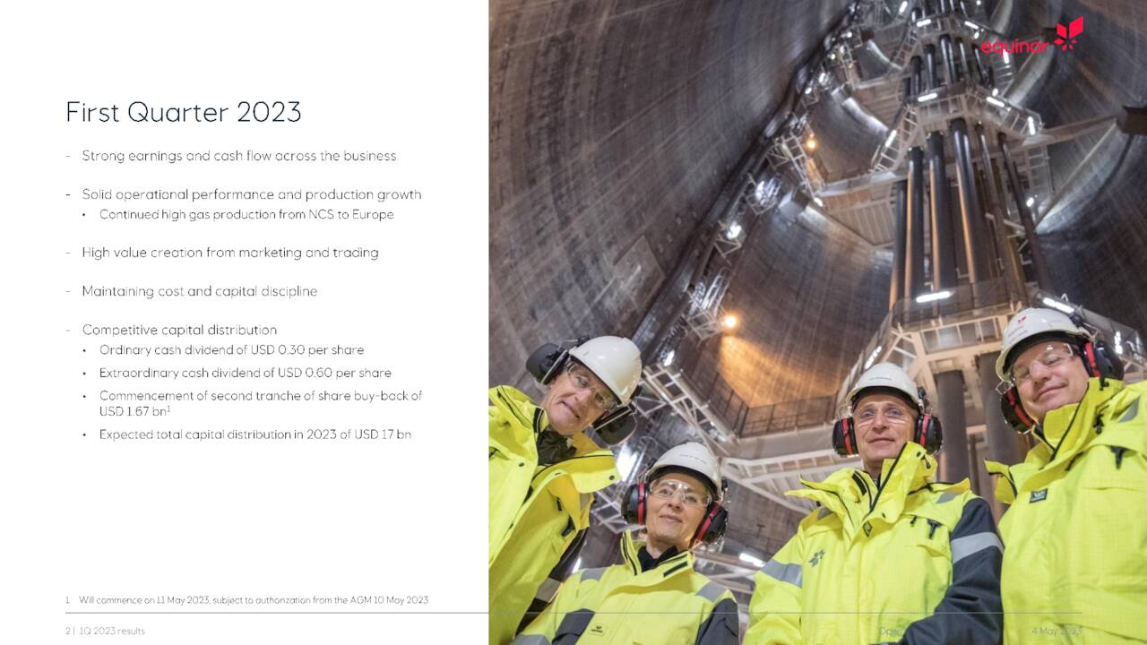 Equinor ASA 2023 Q1 - Results - Earnings Call Presentation (NYSE:EQNR ...