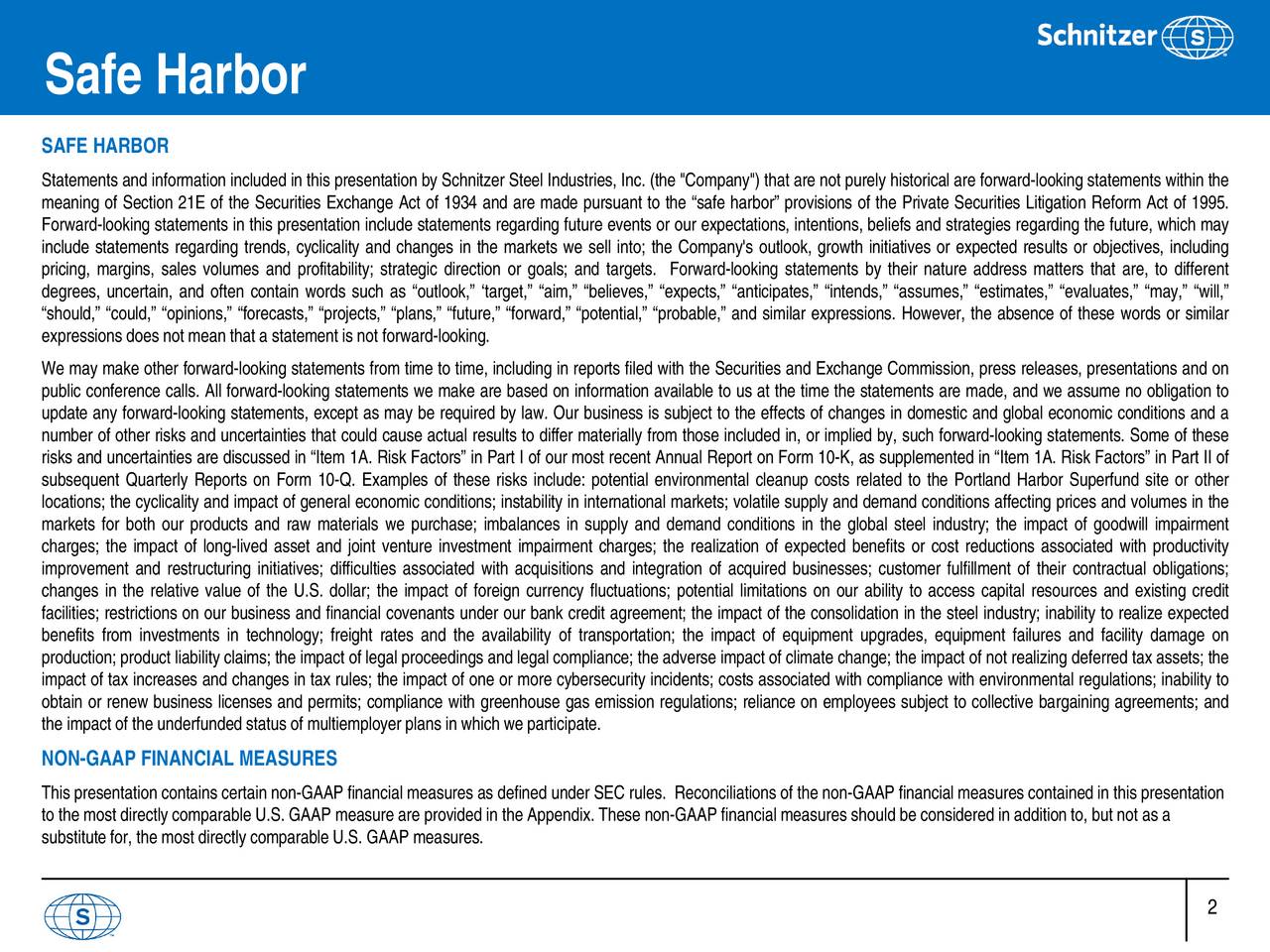 Schnitzer Steel Industries, Inc. 2017 Q3 - Results - Earnings Call Slides (NASDAQ:RDUS ...