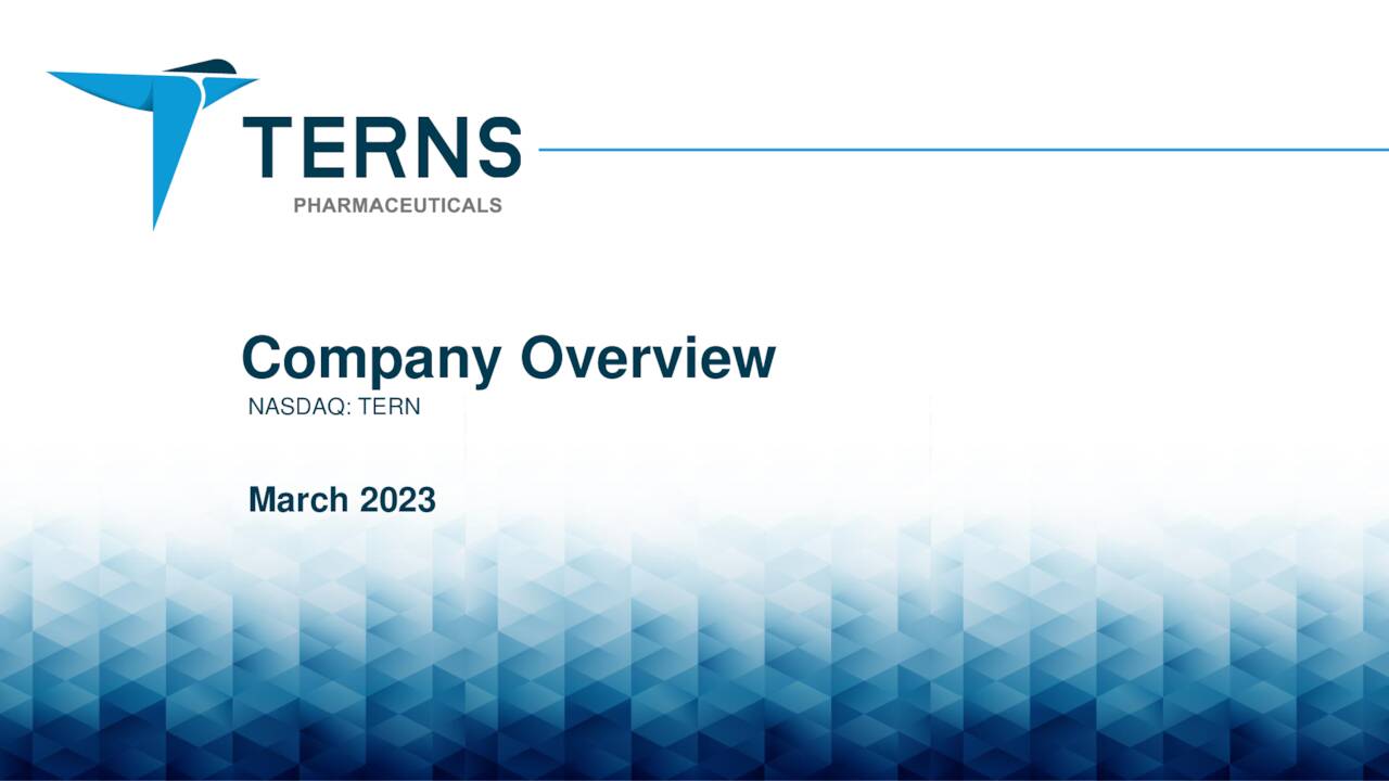 Terns Pharmaceuticals (TERN) Investor Presentation - Slideshow (NASDAQ ...