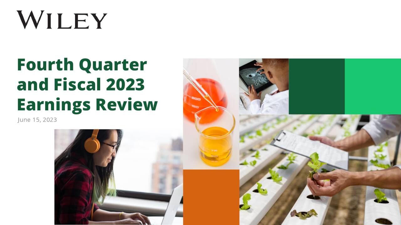 John Wiley & Sons, Inc. 2023 Q4 - Results - Earnings Call Presentation (NYSE:WLY) | Seeking Alpha