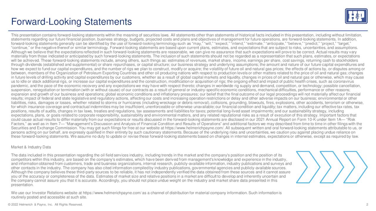 Helmerich & Payne (HP) Investor Presentation - Slideshow (NYSE:HP) | Seeking Alpha