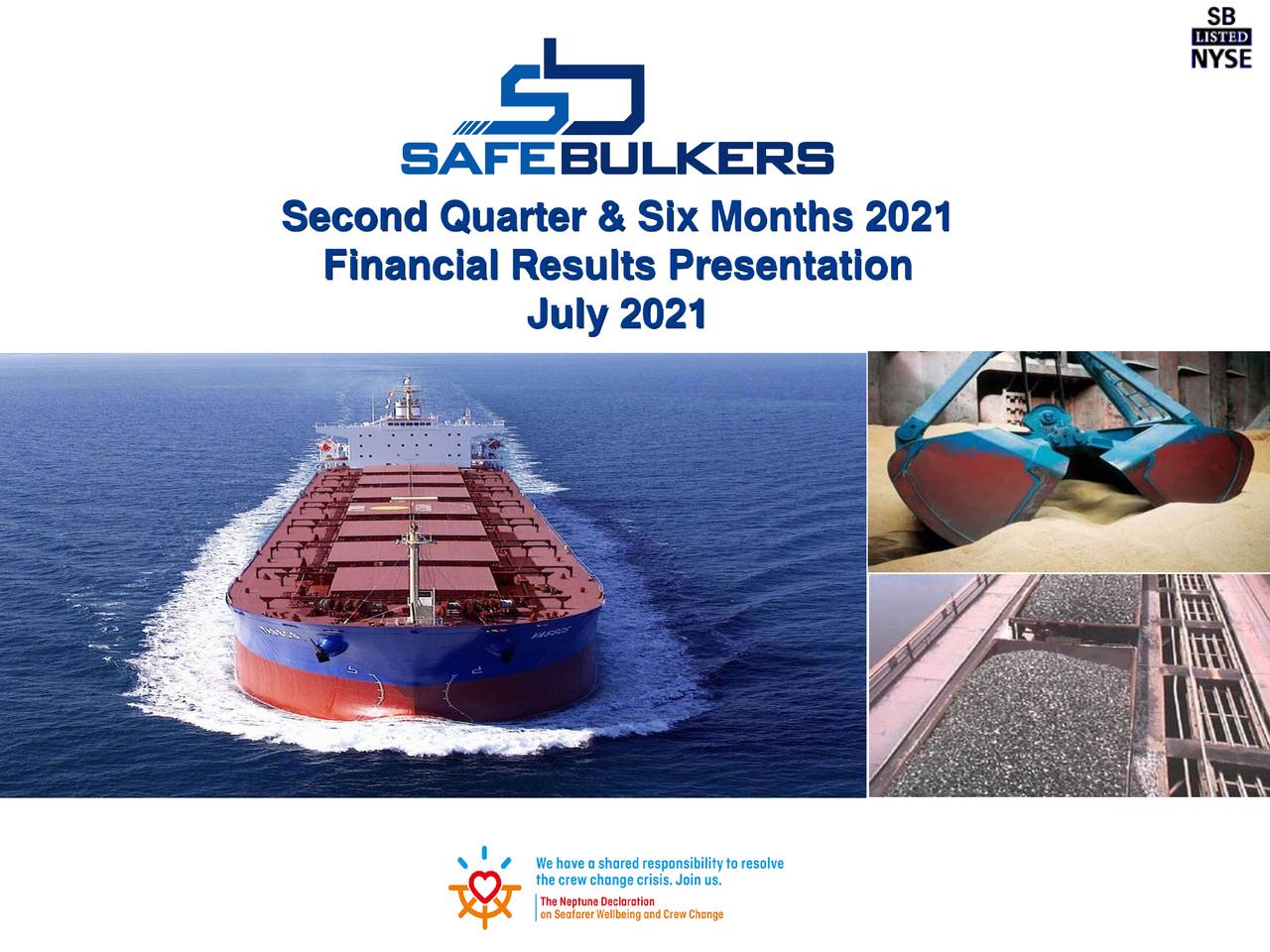 Safe Bulkers, Inc. 2021 Q2 - Results - Earnings Call Presentation (NYSE:SB) | Seeking Alpha