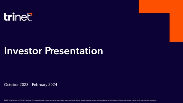 TriNet Group, Inc. 2023 Q3 - Results - Earnings Call Presentation (NYSE ...
