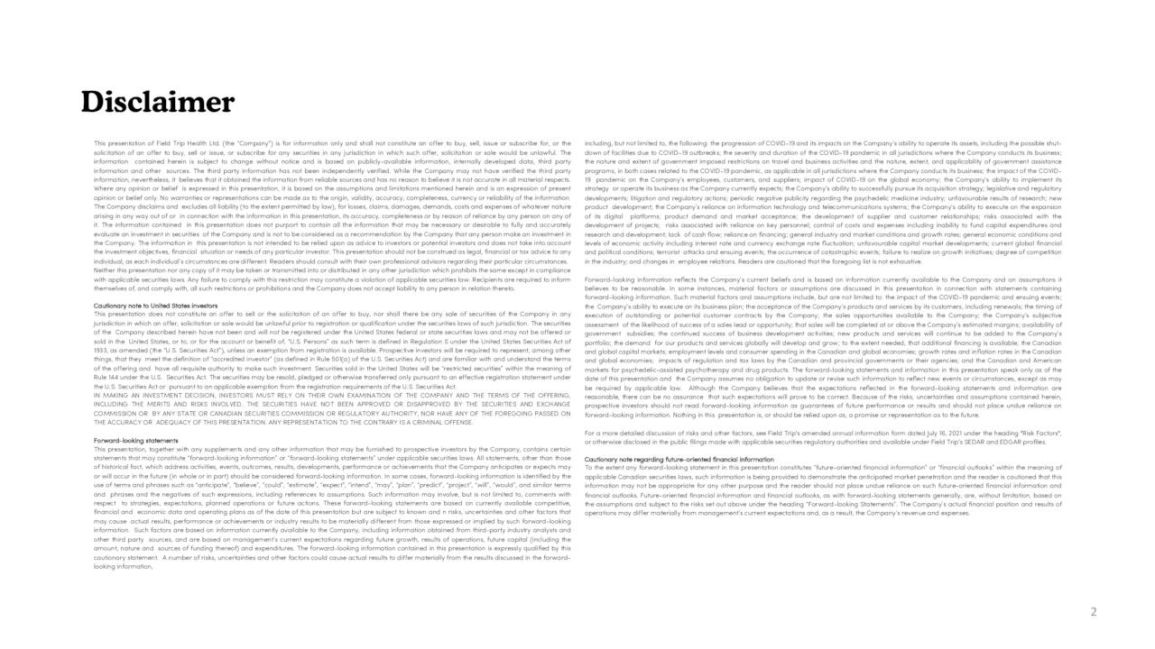 Field Trip Health (FTRP) Investor Presentation - Slideshow (NASDAQ:REUN ...