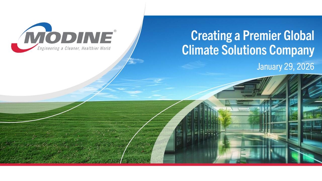 Modine Manufacturing Company (MOD) Discusses Spin-Off and Combination ...