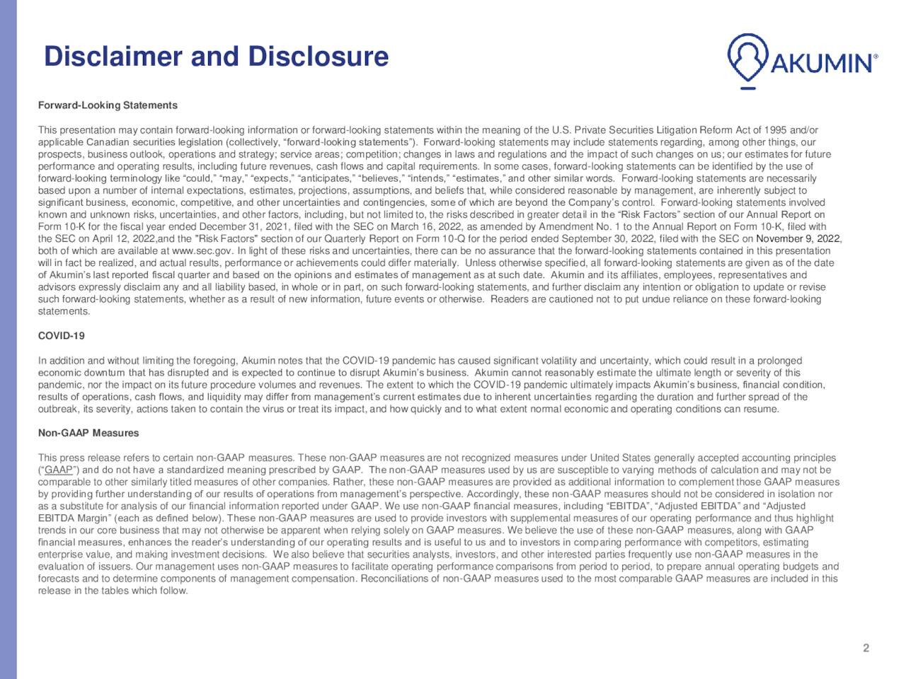 Akumin Inc. 2022 Q3 - Results - Earnings Call Presentation (OTCMKTS ...