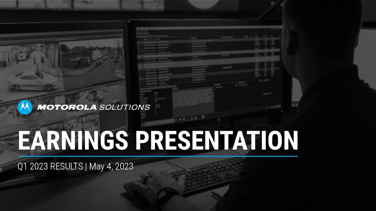 Motorola Solutions, Inc. 2023 Q1 - Results - Earnings Call Presentation (NYSE:MSI) | Seeking Alpha