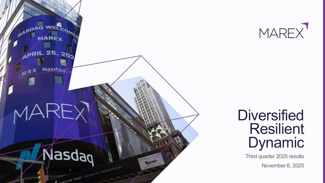 Marex Group plc 2025 Q3 - Results - Earnings Call Presentation (NASDAQ ...