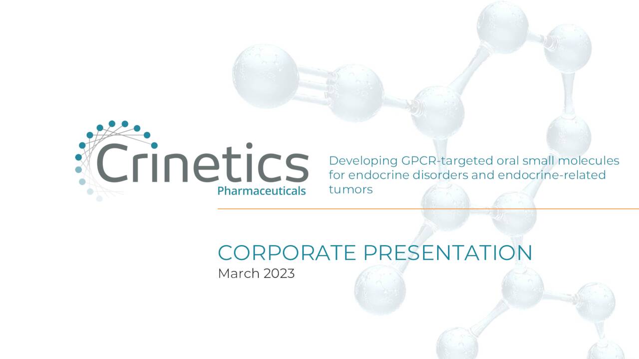 Crinetics Pharmaceuticals (CRNX) Investor Presentation - Slideshow ...