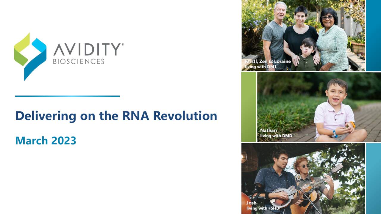 Avidity Biosciences (RNA) Investor Presentation - Slideshow (NASDAQ:RNA ...