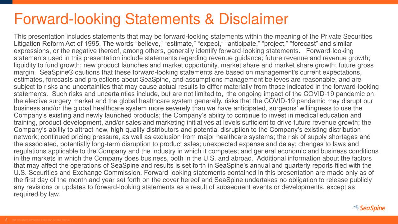 SeaSpine (SPNE) Investor Presentation - Slideshow (NASDAQ:OFIX ...