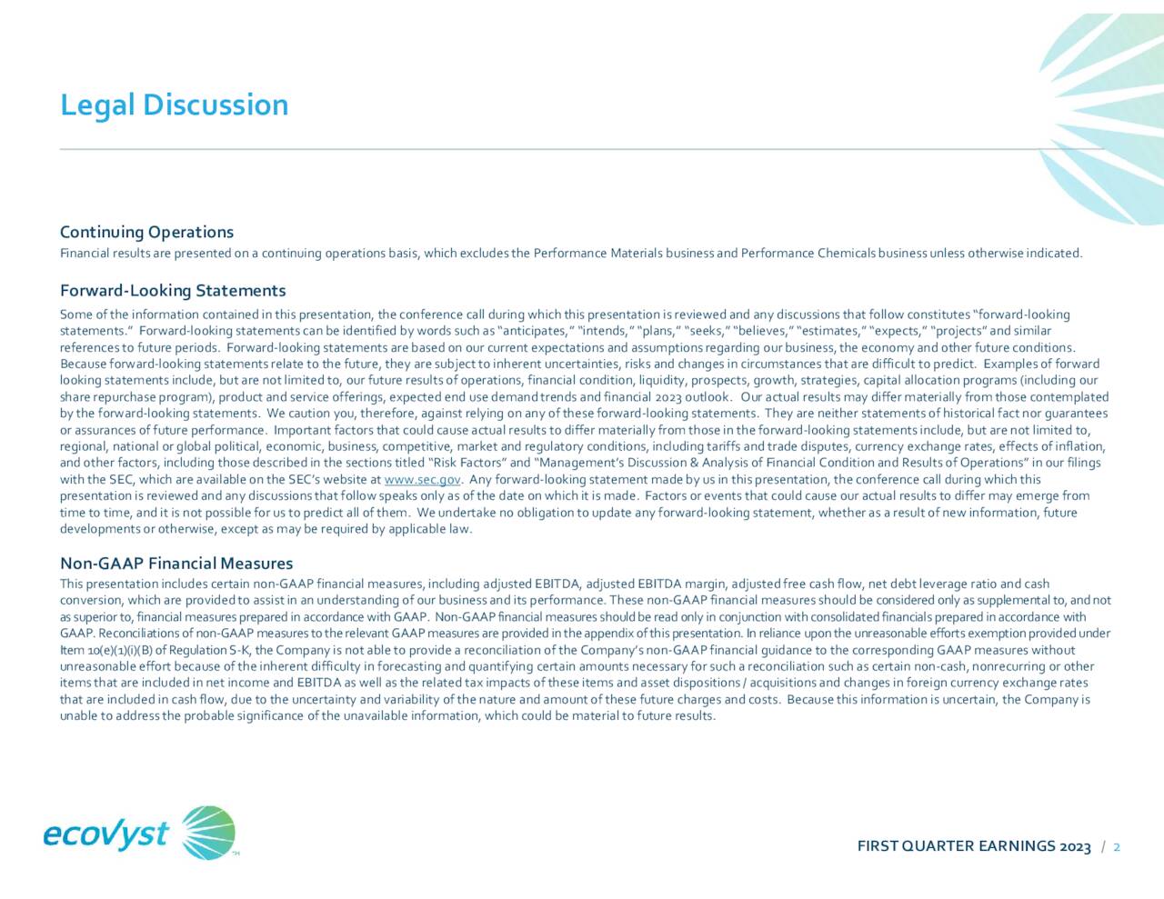 Ecovyst Inc. 2023 Q1 - Results - Earnings Call Presentation (NYSE:ECVT ...