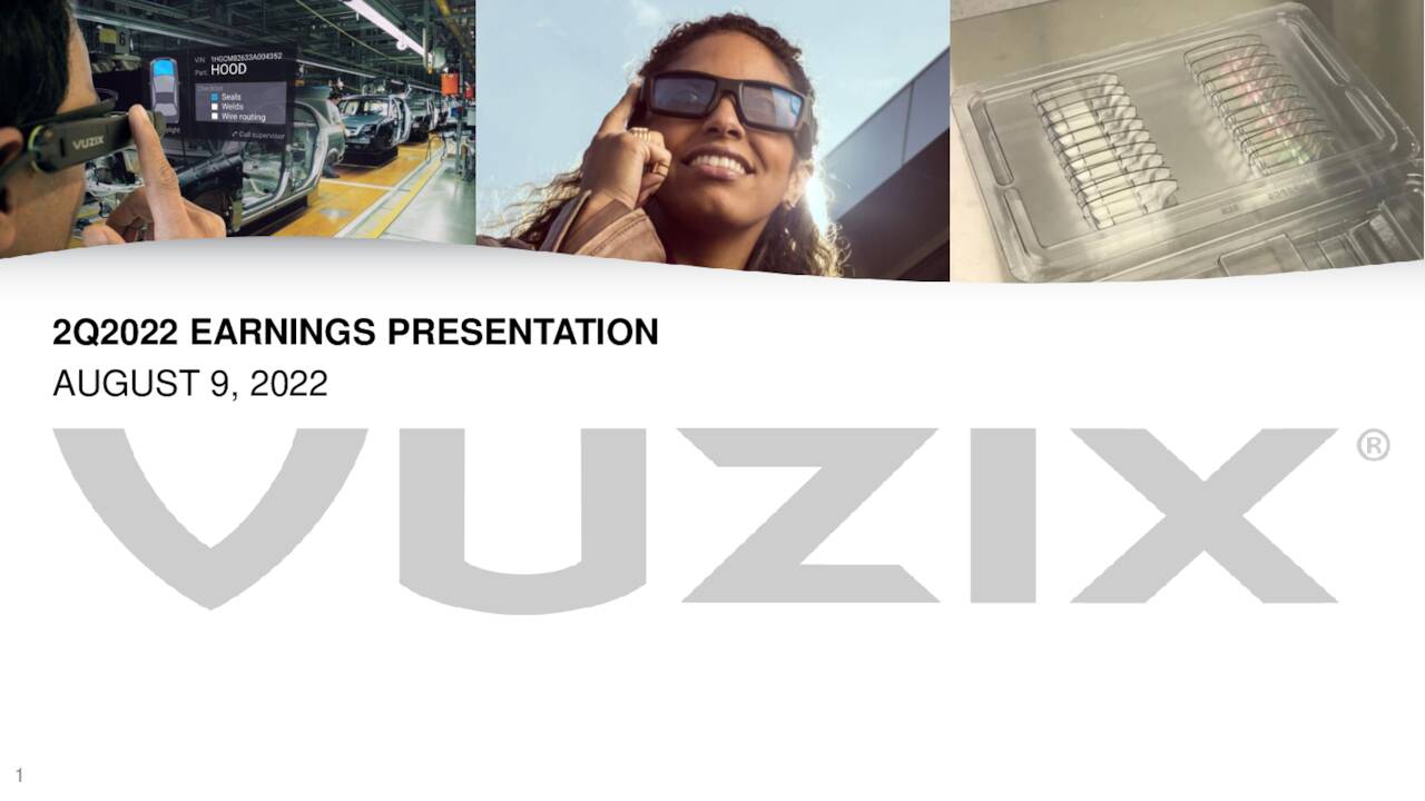 Vuzix Corporation 2022 Q2 - Results - Earnings Call Presentation ...