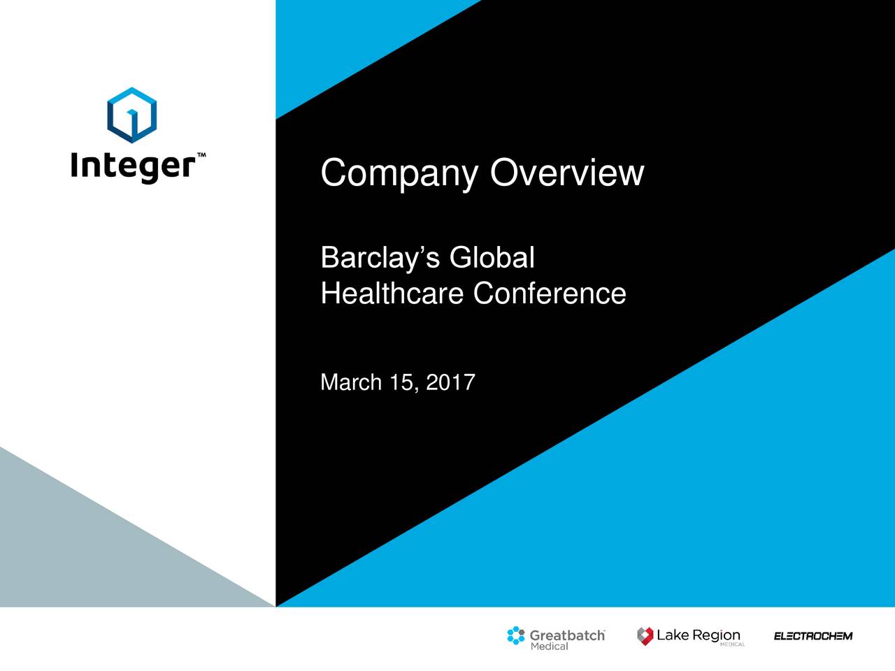 Integer Holdings (ITGR) Presents At Barclays Global Healthcare ...