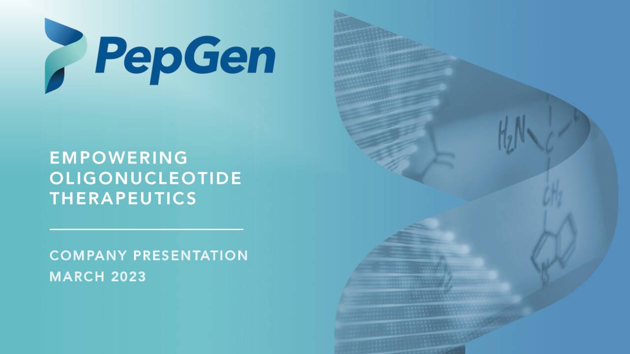 PepGen (PEPG) Investor Presentation - Slideshow (NASDAQ:PEPG) | Seeking ...