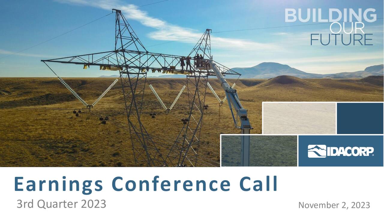 IDACORP, Inc. 2023 Q3 - Results - Earnings Call Presentation (NYSE:IDA) | Seeking Alpha