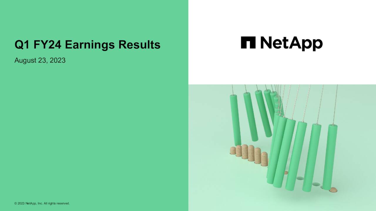 NetApp, Inc. 2024 Q1 - Results - Earnings Call Presentation (NASDAQ:NTAP) | Seeking Alpha