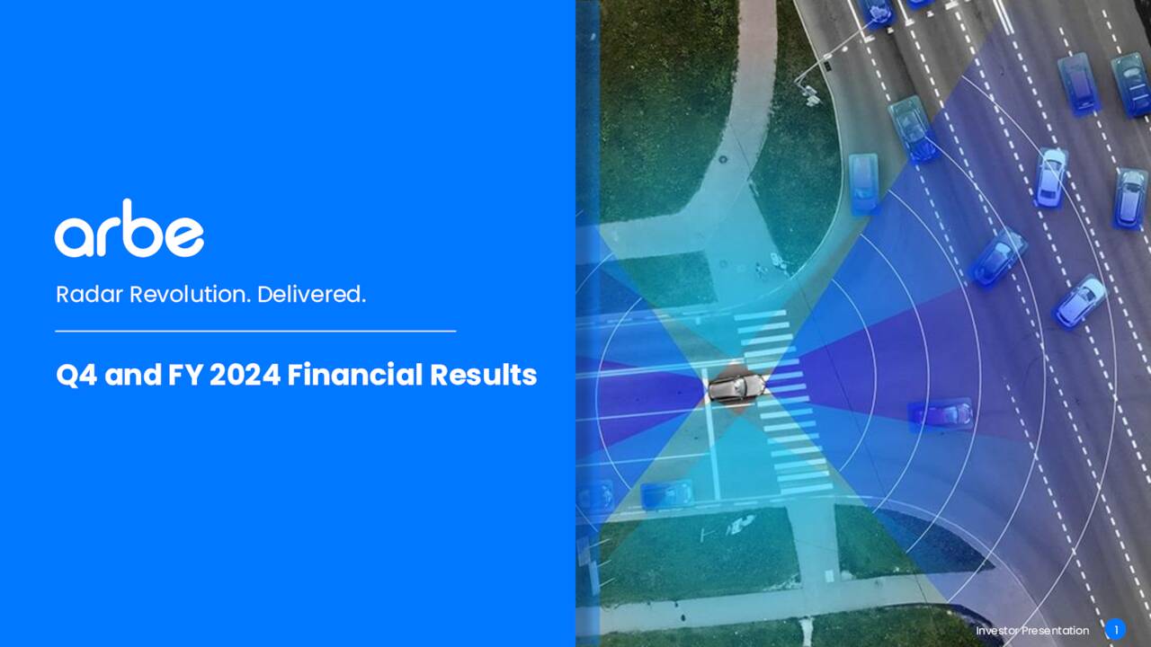 Arbe Robotics Ltd. 2024 Q4 - Results - Earnings Call Presentation (NASDAQ:ARBE) | Seeking Alpha