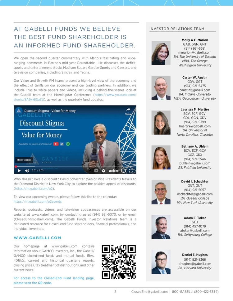 The Gabelli Convertible And Income Securities Fund Inc. Q2 2025 ...