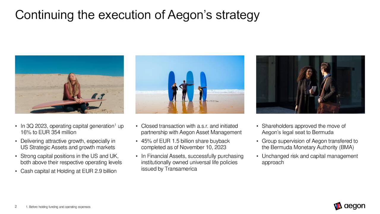 Aegon Ltd. 2023 Q3 - Results - Earnings Call Presentation (NYSE:AEG) | Seeking Alpha