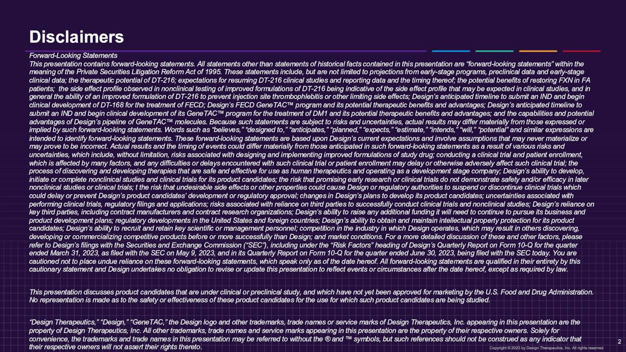Design Therapeutics (DSGN) Investor Presentation - Slideshow (NASDAQ ...