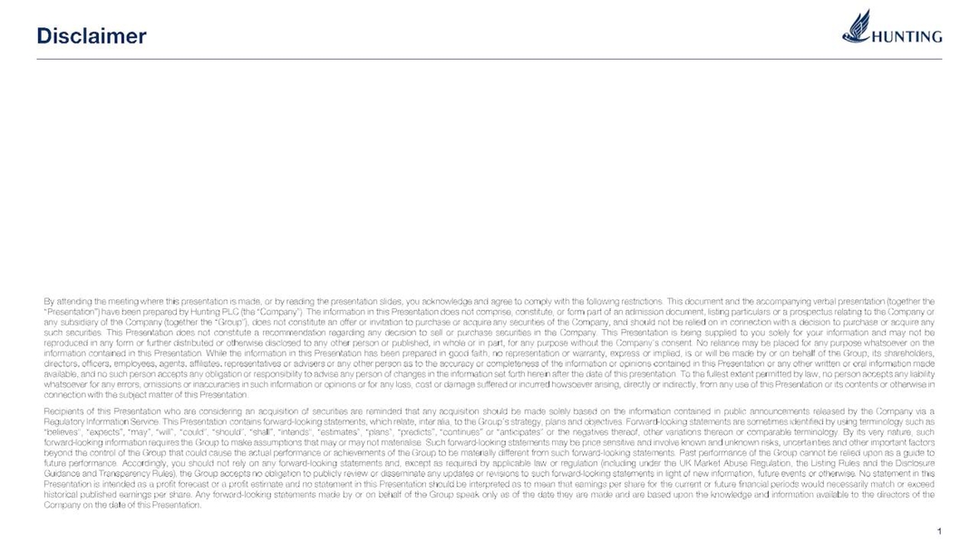 Hunting PLC (HNTIY) Shareholder/Analyst Call - Slideshow (OTCMKTS:HNTIY ...