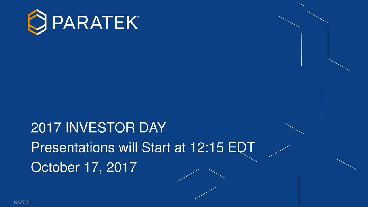 Paratek Pharmaceuticals (PRTK) Investor Presentation - Slideshow ...