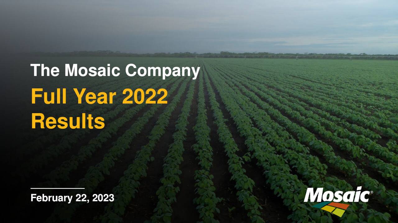 The Mosaic Company 2022 Q4 - Results - Earnings Call Presentation (NYSE ...