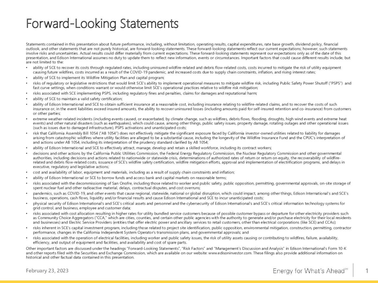 Edison International 2022 Q4 - Results - Earnings Call Presentation ...