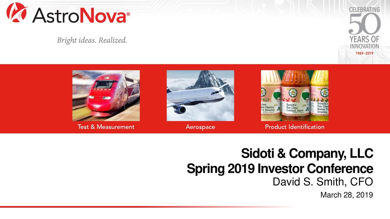 AstroNova (ALOT) Presents At Sidoti & Company's Spring 2019 Investor ...