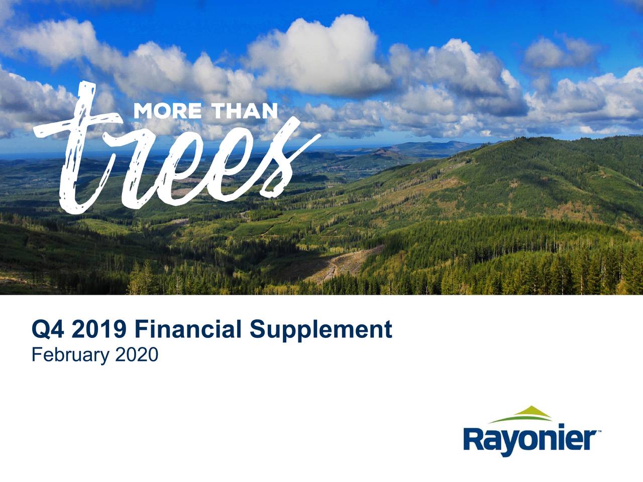 Rayonier Inc. 2019 Q4 - Results - Earnings Call Presentation (NYSE:RYN) | Seeking Alpha