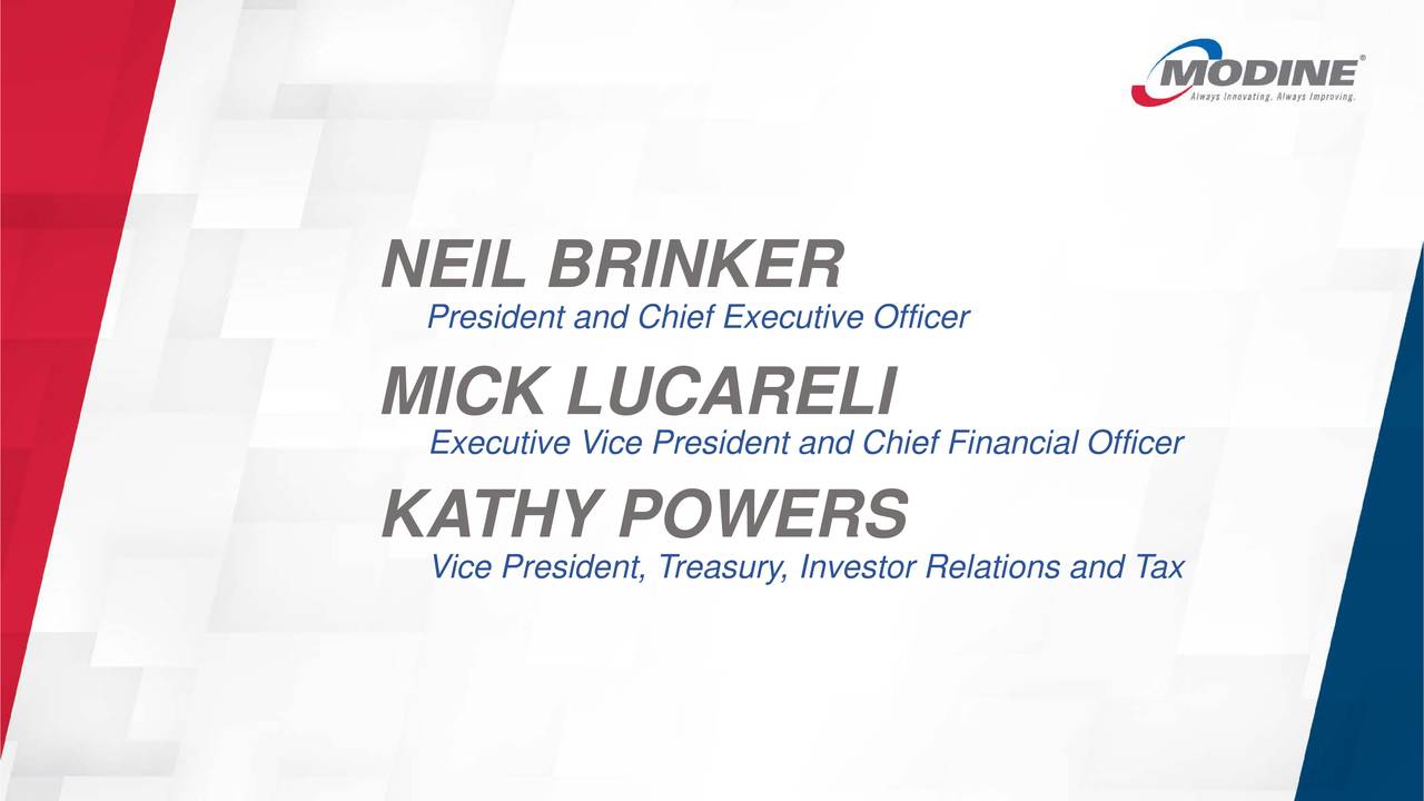 Modine Manufacturing Company 2022 Q1 - Results - Earnings Call ...