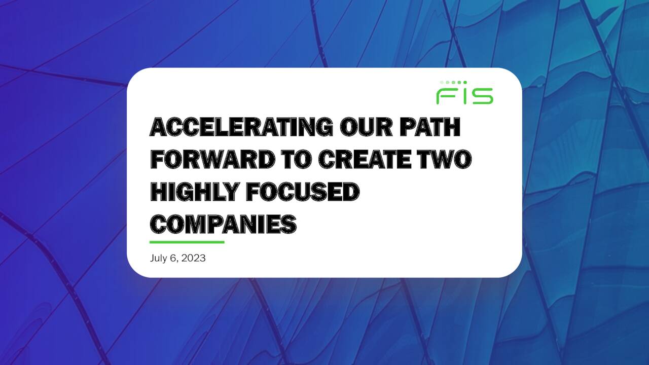 FIS Announces Agreement for GTCR to Acquire Majority Stake in Worldpay ...