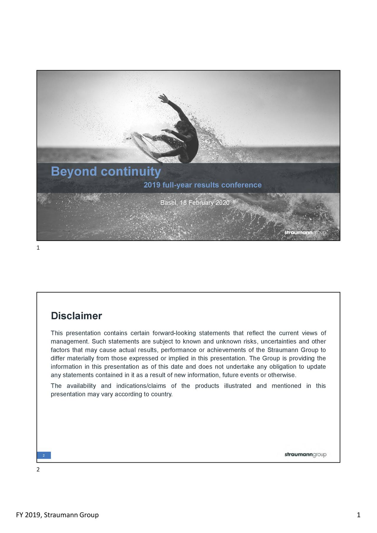 Straumann Holding AG 2019 Q4 - Results - Earnings Call Presentation ...