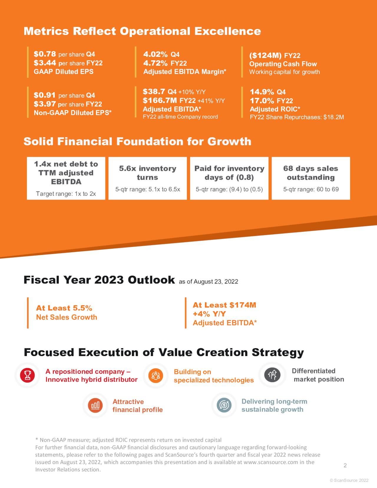 ScanSource, Inc. 2022 Q4 - Results - Earnings Call Presentation (NASDAQ:SCSC) | Seeking Alpha