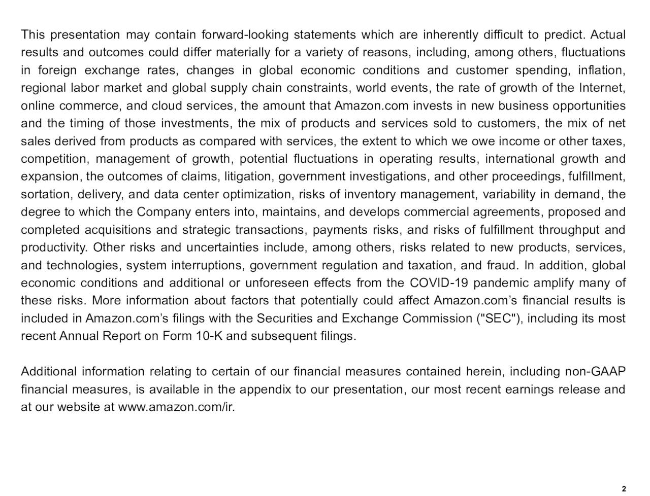 Amazon.com, Inc. 2022 Q2 - Results - Earnings Call Presentation (NASDAQ ...
