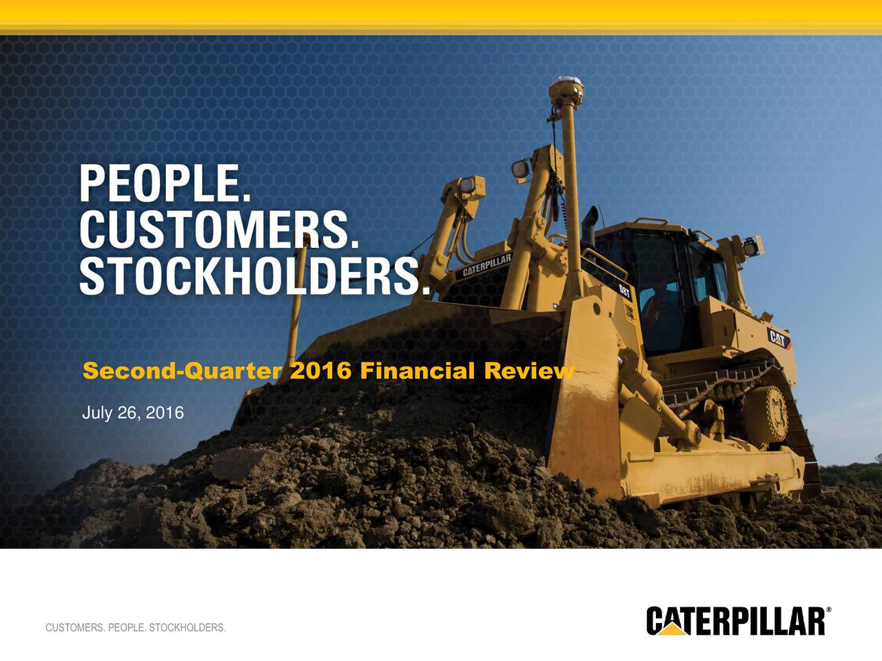 Caterpillar Inc. 2016 Q2 - Results - Earnings Call Slides (NYSE:CAT ...