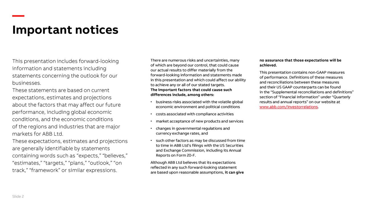 ABB Ltd 2021 Q1 - Results - Earnings Call Presentation (OTCMKTS:ABBNY) | Seeking Alpha