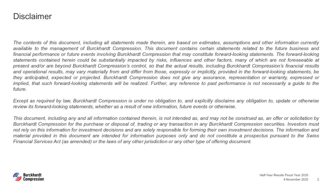 Burckhardt Compression Holding AG 2026 Q2 - Results - Earnings Call ...
