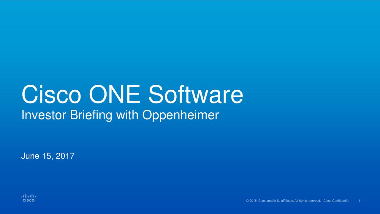 Cisco Systems (CSCO) Updates on Cisco ONE Software - Slideshow (NASDAQ ...