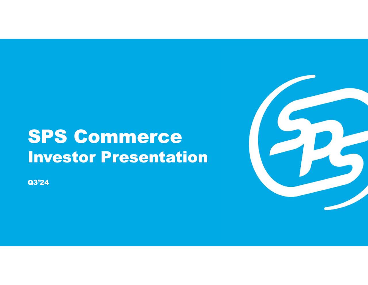 SPS Commerce, Inc. 2024 Q3 - Results - Earnings Call Presentation ...