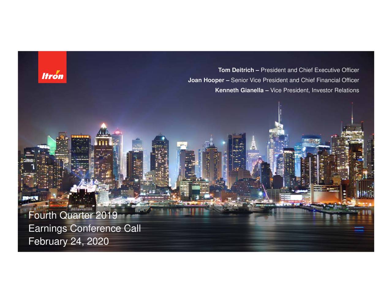 Itron, Inc. 2019 Q4 - Results - Earnings Call Presentation (NASDAQ:ITRI ...