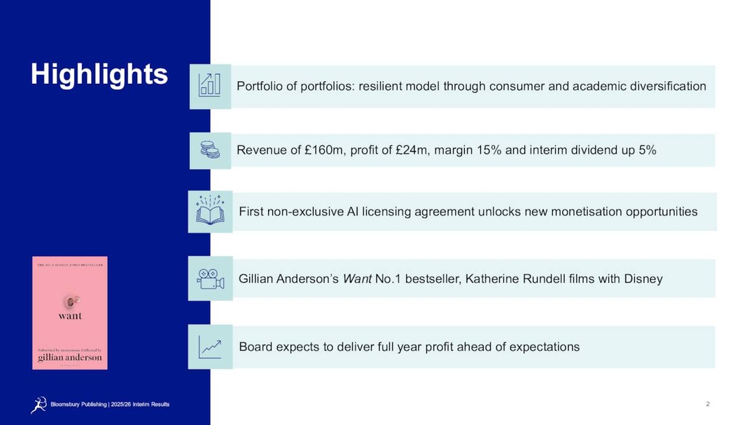 Bloomsbury Publishing Plc 2026 Q2 - Results - Earnings Call ...