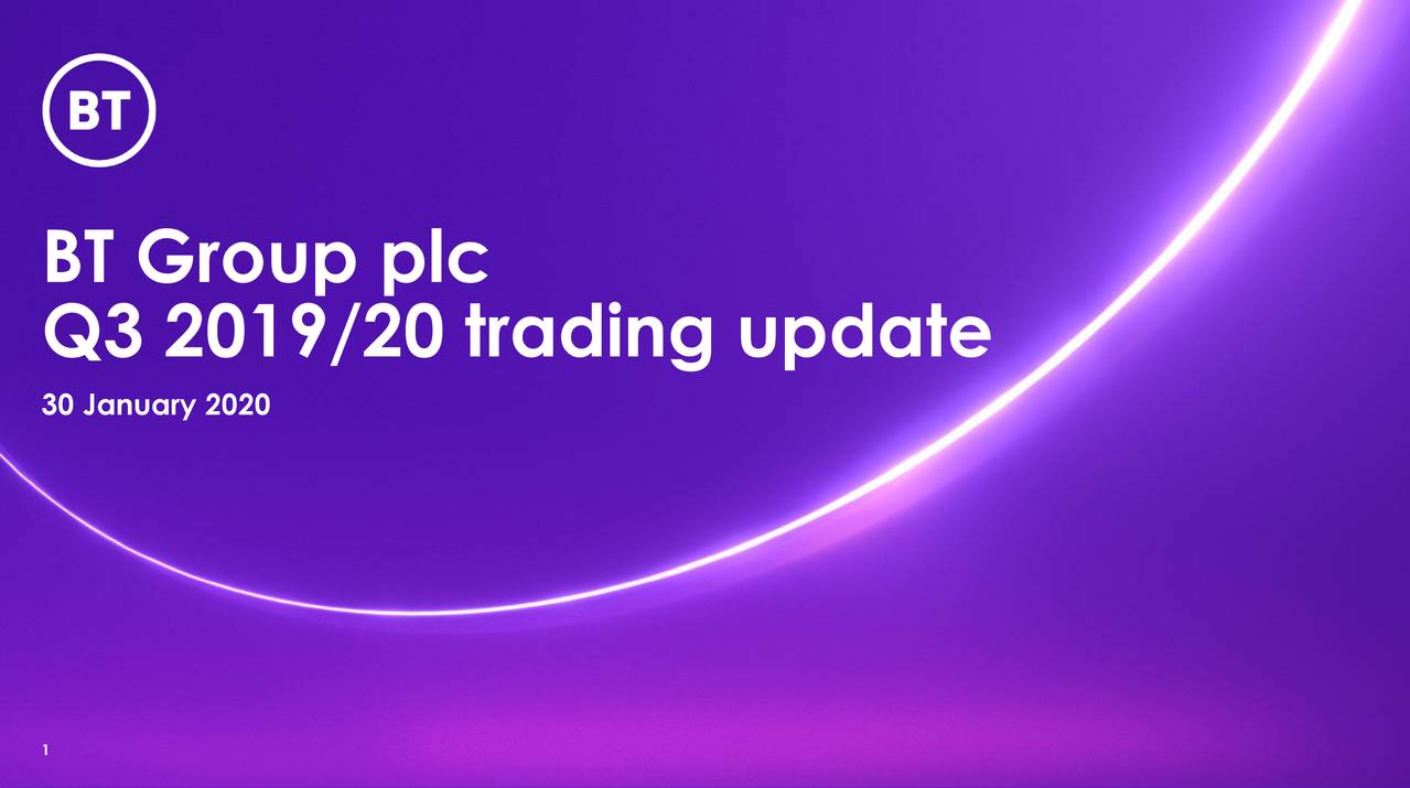 Bt Group Plc 2020 Q3 Results Earnings Call Presentation Nysebt