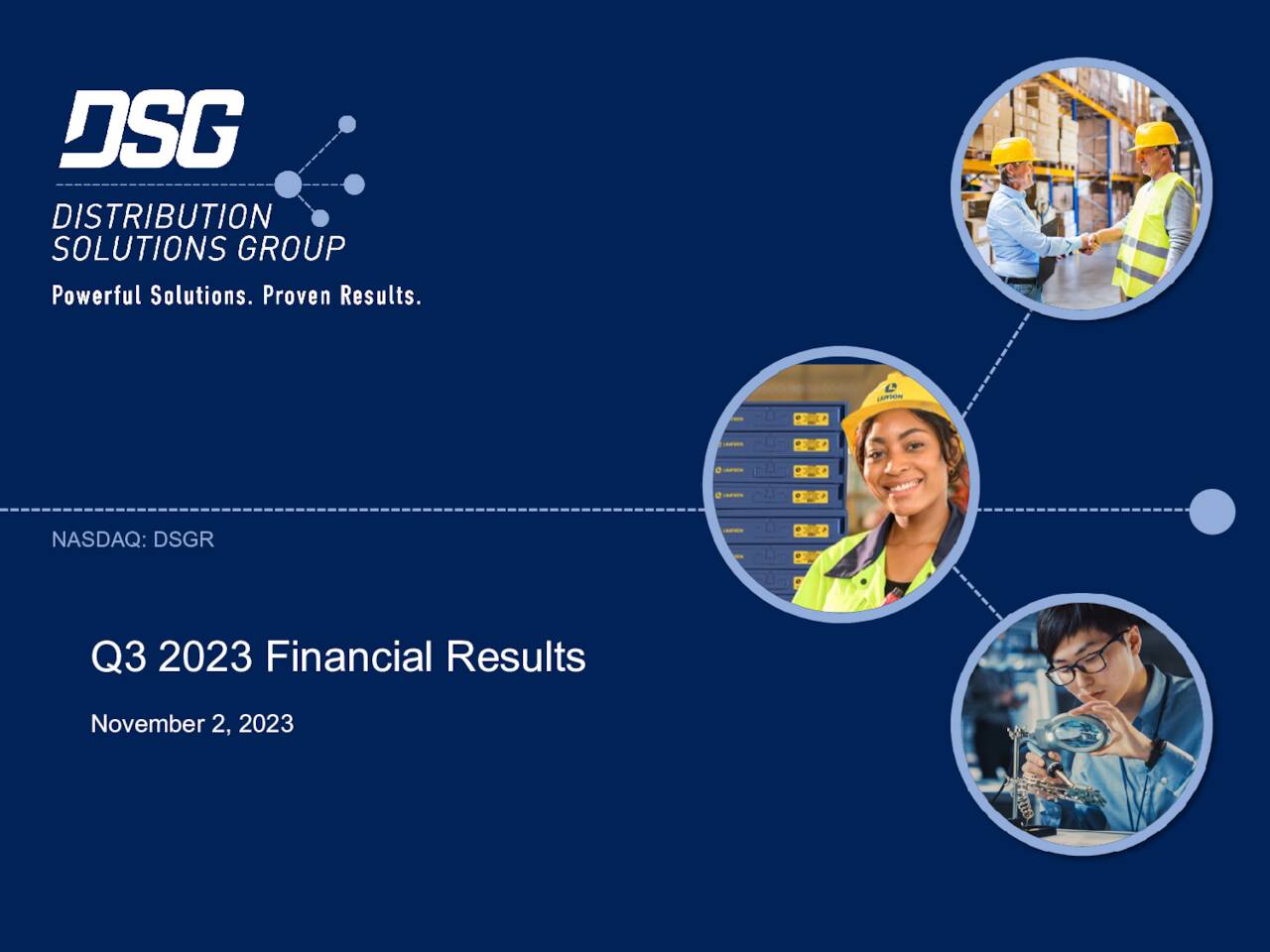 Distribution Solutions Group, Inc. 2023 Q3 - Results - Earnings Call Presentation (NASDAQ:DSGR ...