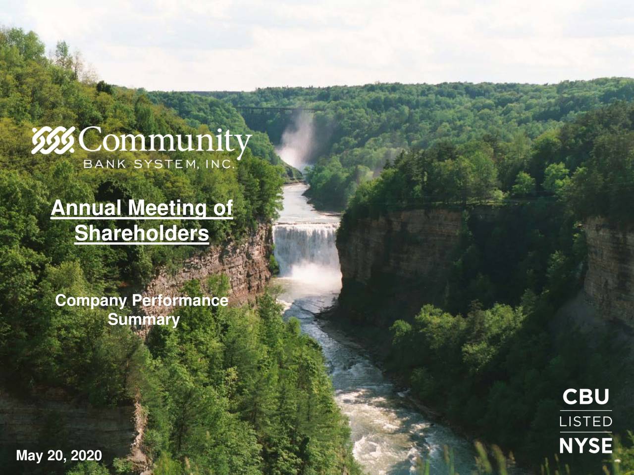 Community Bank System (CBU) Investor Presentation - Slideshow (NYSE:CBU ...