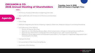 Organon & Co. (OGN) Shareholder/Analyst Call - Slideshow (NYSE:OGN ...