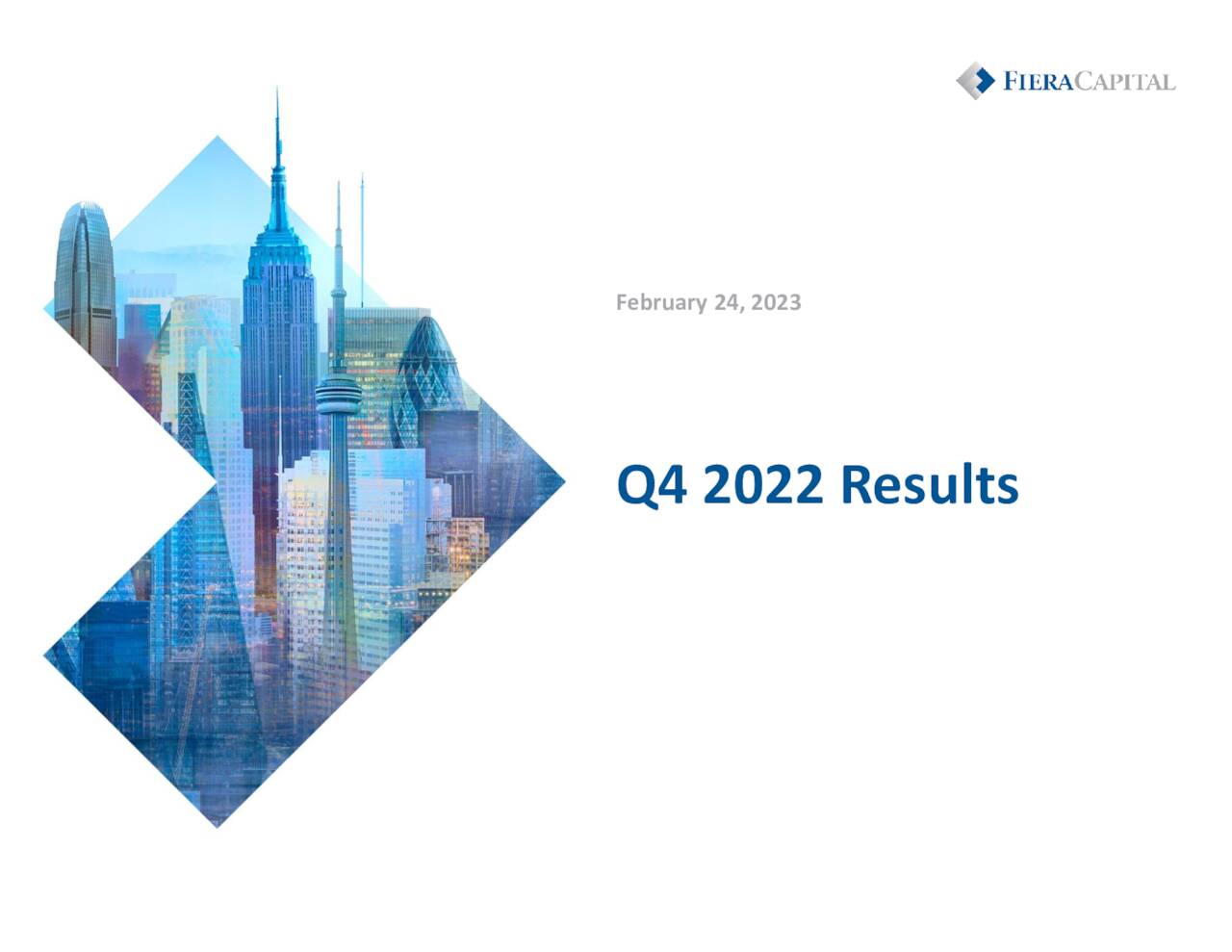 Fiera Capital Corporation 2022 Q4 - Results - Earnings Call ...