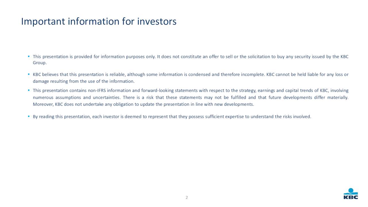 KBC Group NV 2022 Q2 - Results - Earnings Call Presentation (OTCMKTS:KBCSF) | Seeking Alpha