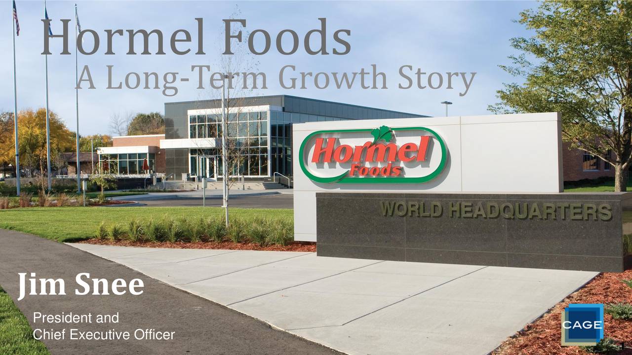 Hormel Foods Corporation (HRL) Presents At Consumer Analyst Group ...